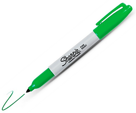 Papelería Comercial - MARCADOR PERMANENTE SHARPIE P/FINO C. VERDE